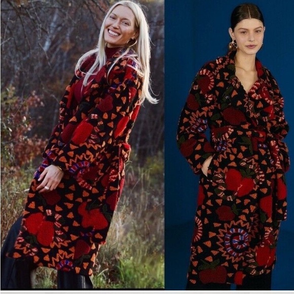 FARM Rio | Jackets & Coats | Farm Rio Snake Fruit Fleece Coat Size Xs ...